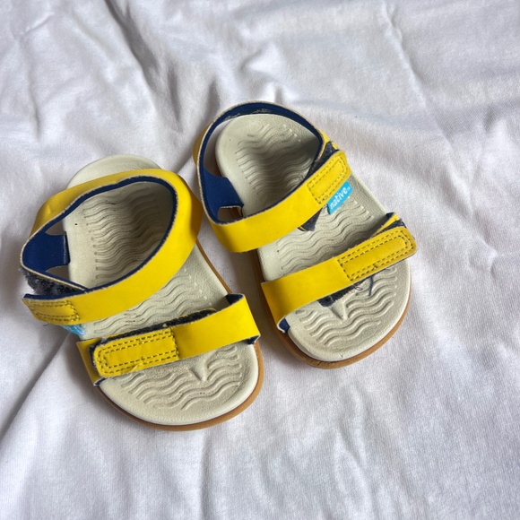 Native Shoes | Shoes | Native Shoes Yellow Sandals Size 4 Velcro ...
